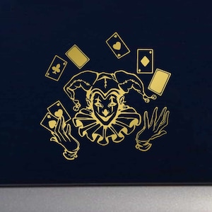 Jester Juggling Playing Cards - Indoor Outdoor Vinyl Decal - Multiple ...