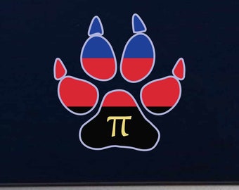 Wolf Paw Print Decal | Etsy