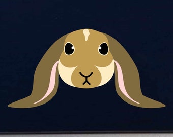 Black Tort Lop Rabbit Sticker Lop Rabbit Bumper Sticker Lop - Etsy