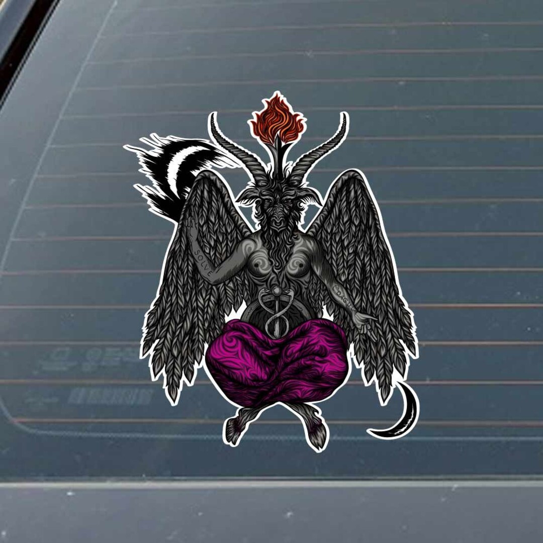 Baphomet, as Above so Below, Pink - Indoor Outdoor Vinyl Decal - Etsy