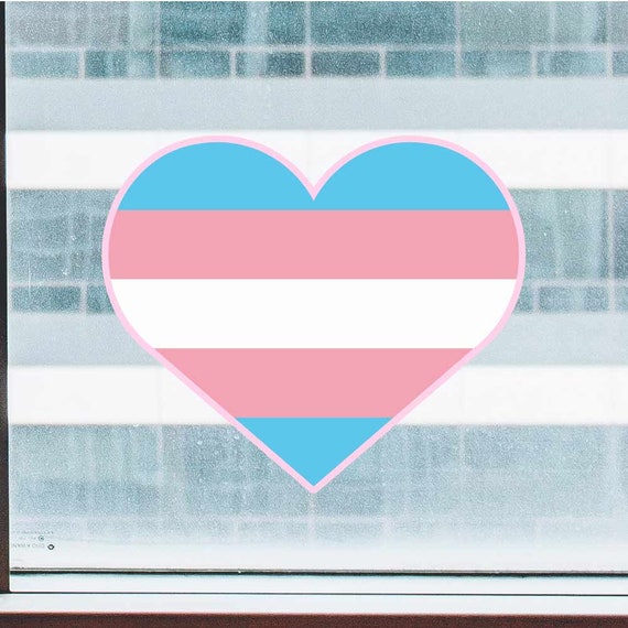 Transgender Heart LGBTQIA Pride Flag Full Color Static | Etsy