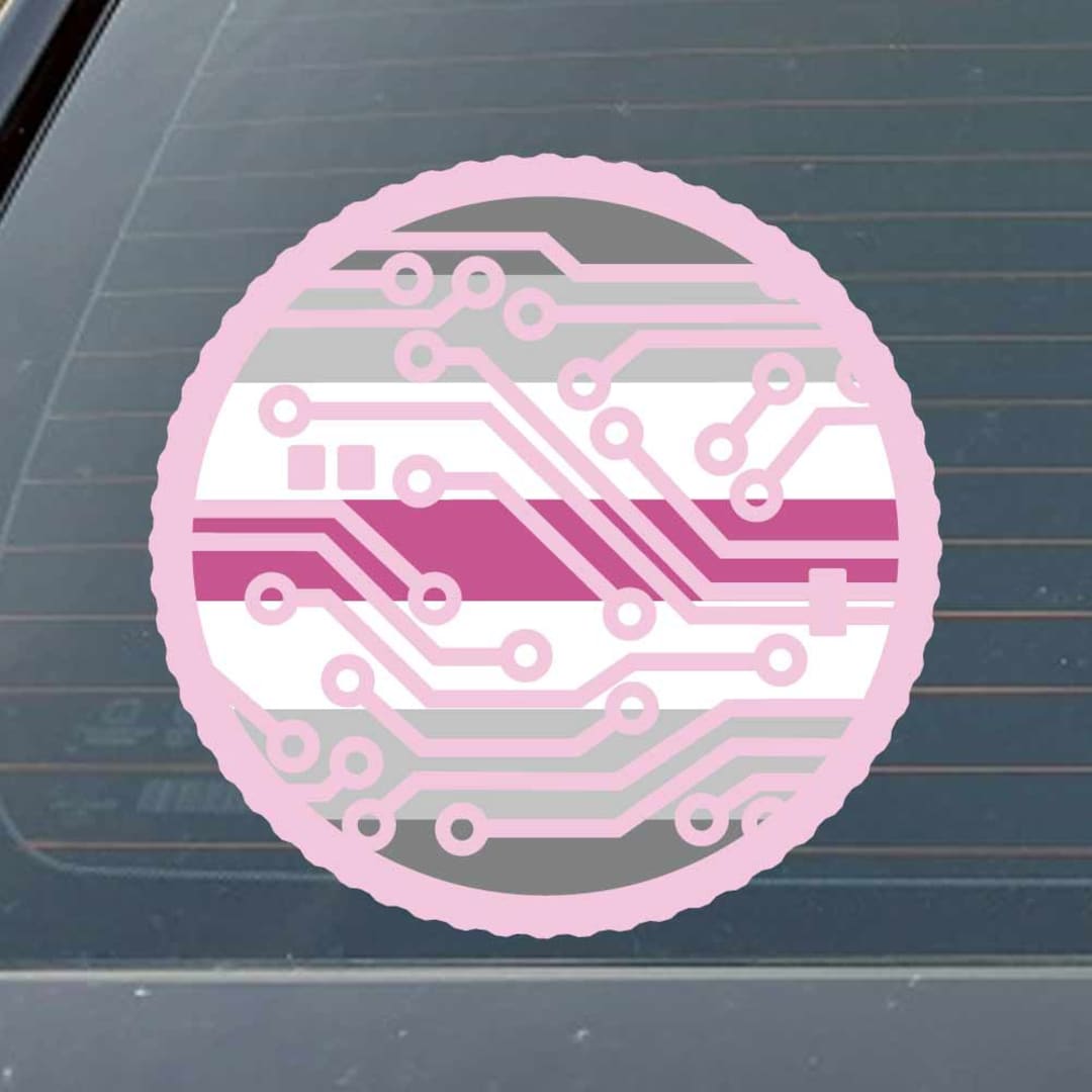 Librafeminine Circuit Gear LGBTQIA Flag Indoor/outdoor Vinyl Decal IT ...
