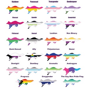 LGBT Pride Fox Silhouette - Furry Fandom - Many Pride Flags Available ...