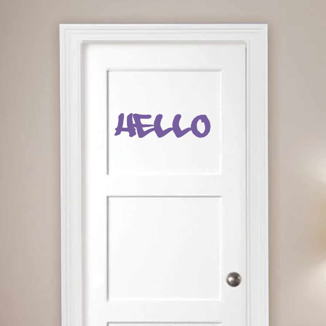 Hello Graffiti Text Indoor Outdoor Vinyl Decal - Multiple Colors ...