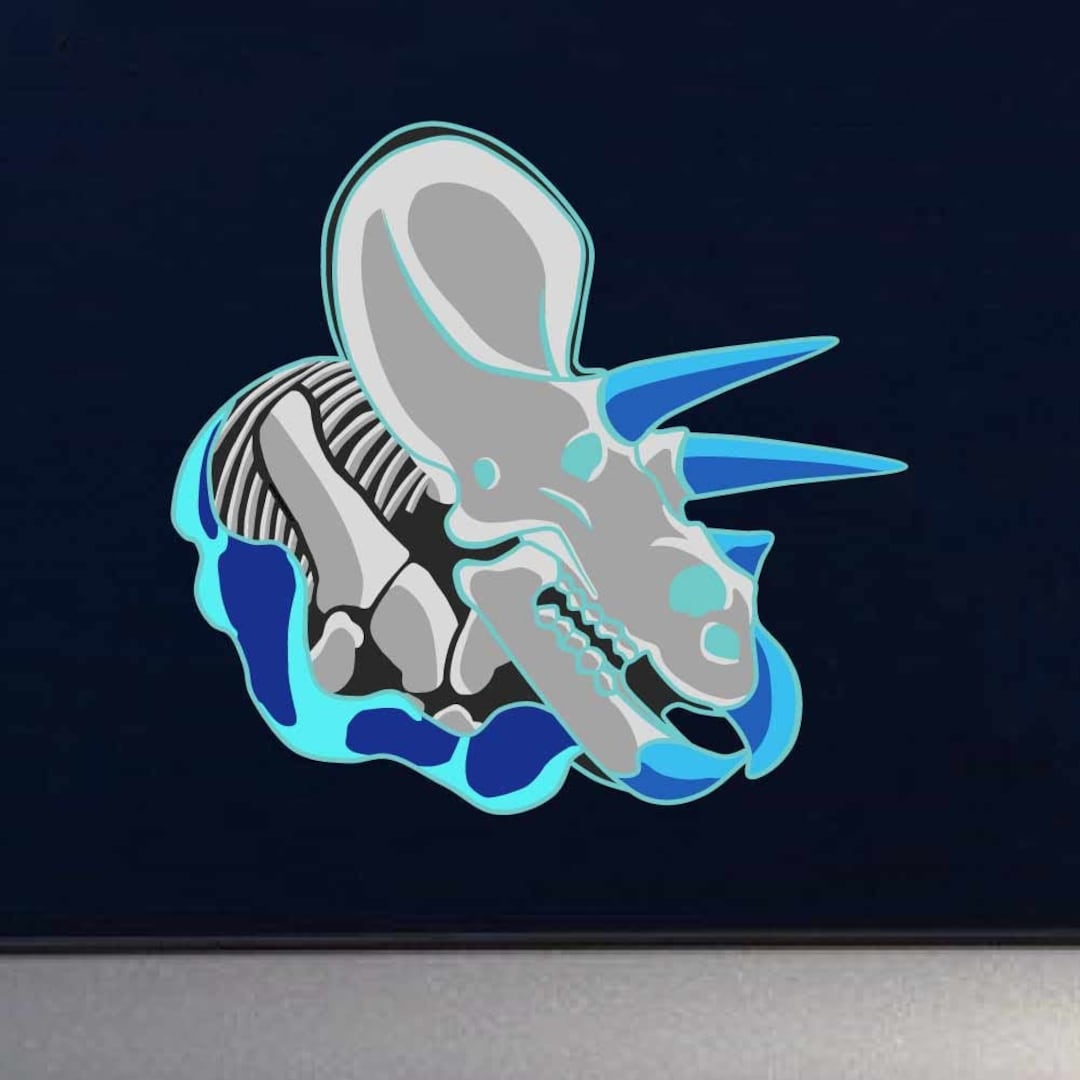 Trike, Triceratops Skeleton With Goo Drips - Multiple Colors - Vinyl ...