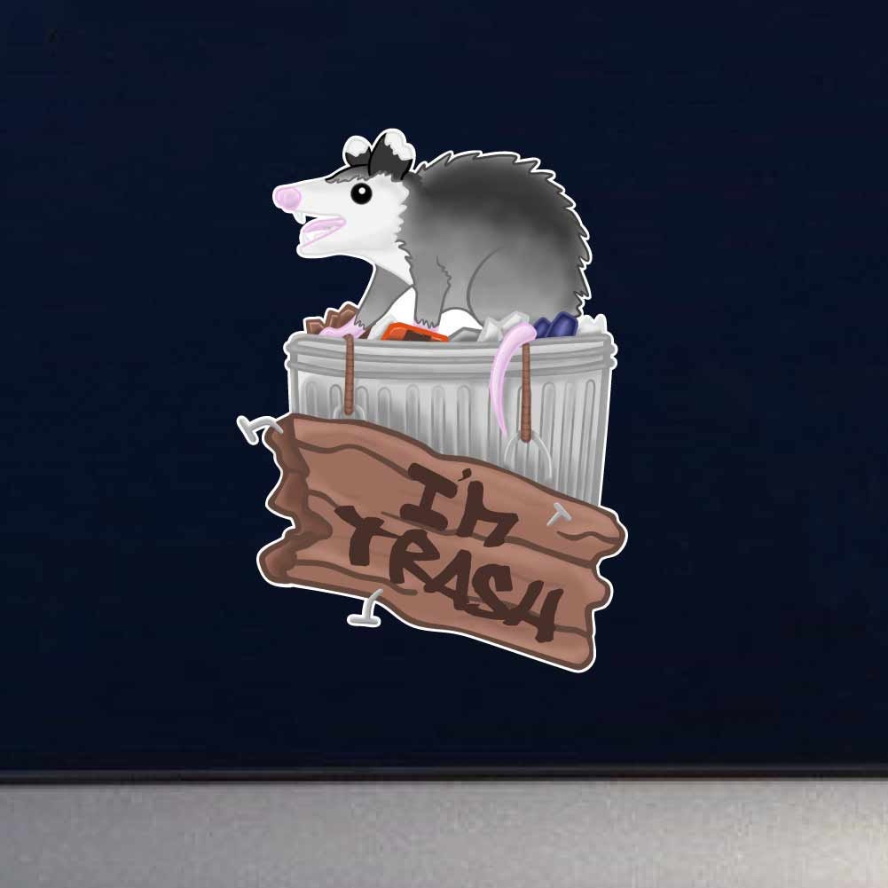 I'm Trash Opossum In Trash Can Vinyl Indoor Outdoor | Etsy