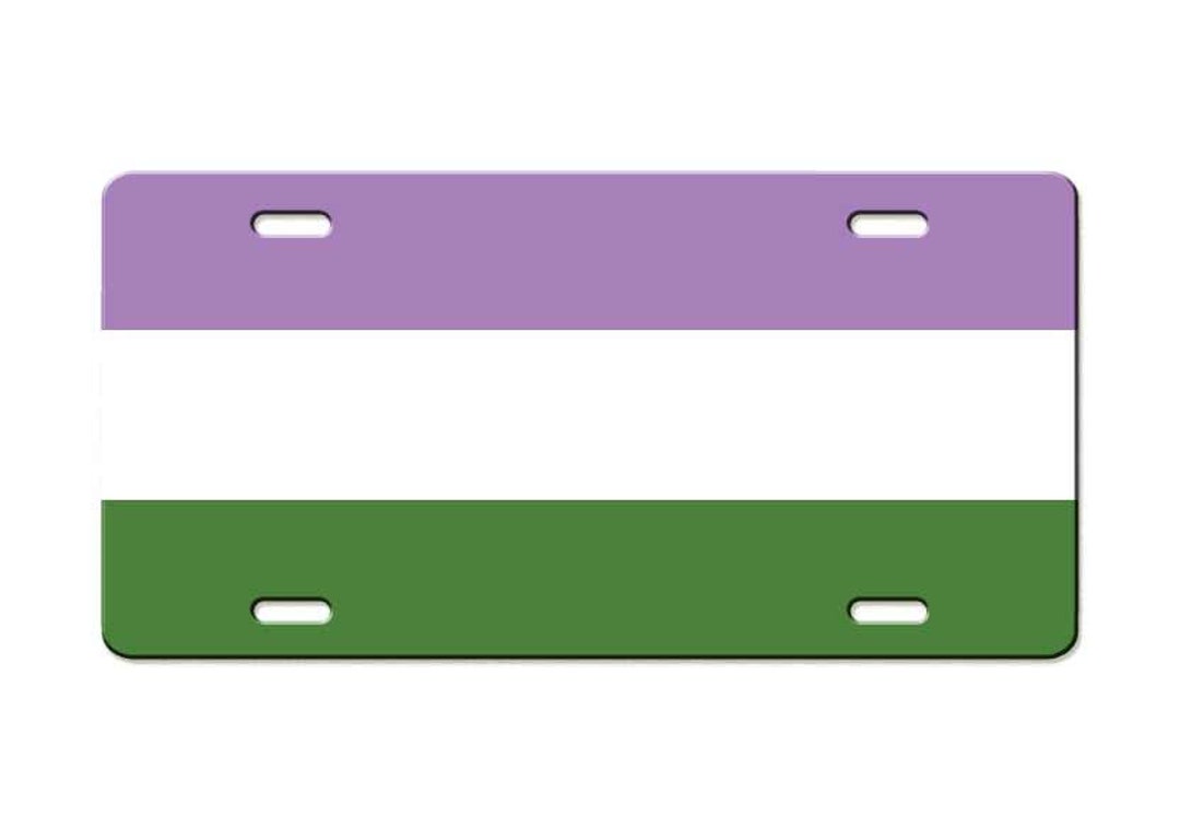 Genderqueer Pride Flag LGBTQIA+ Vanity / License Plate - Made in the ...