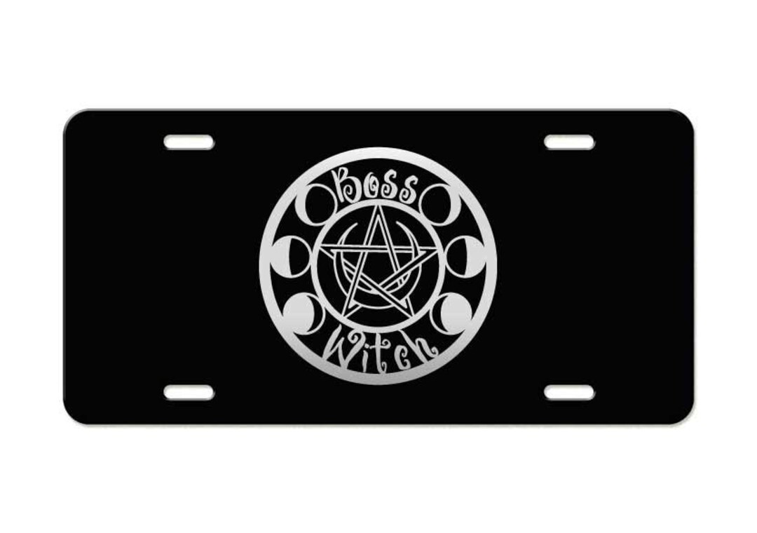 Boss Witch, Pentacle of the Wicca With Moon Phases Vanity / License ...