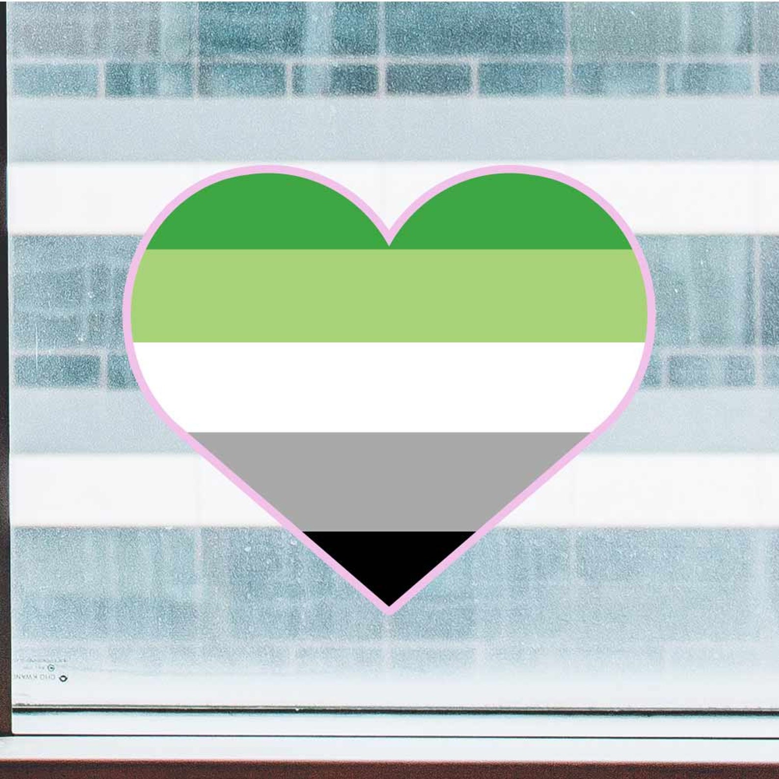 Aromantic Heart LGBTQIA Pride Flag Full Color Static - Etsy Canada