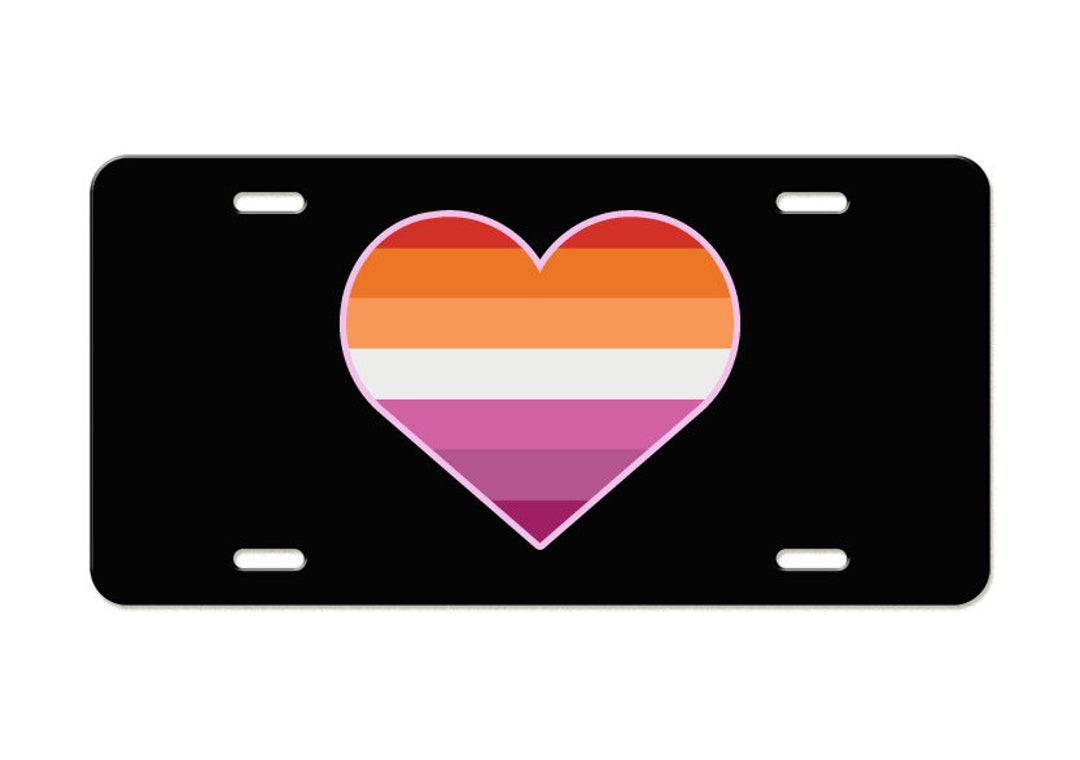 POC and Transgender Inclusive Lesbian Heart LGBTQIA Vanity / License ...