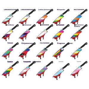 Bloody Knife, Horror Themed Pride Flags - Many Pride Flags Available ...