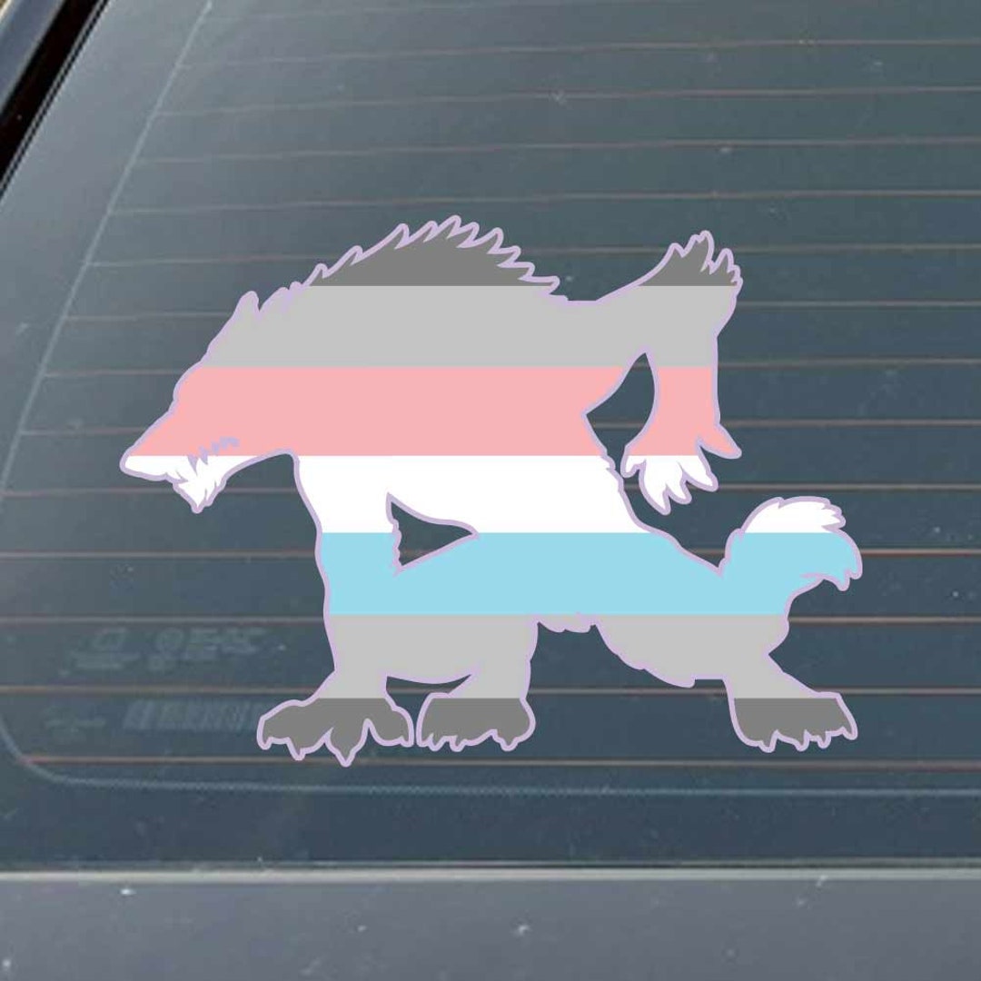Demiflux Werewolf, Therian Silhouette LGBTQIA+ Pride - Furry Fandom ...