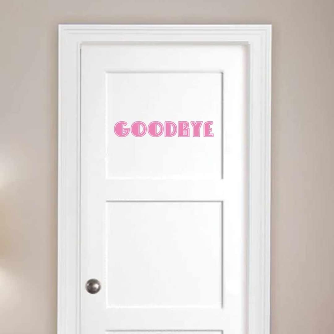 Goodbye Retro Text Indoor Outdoor Vinyl Decal - Multiple Colors ...