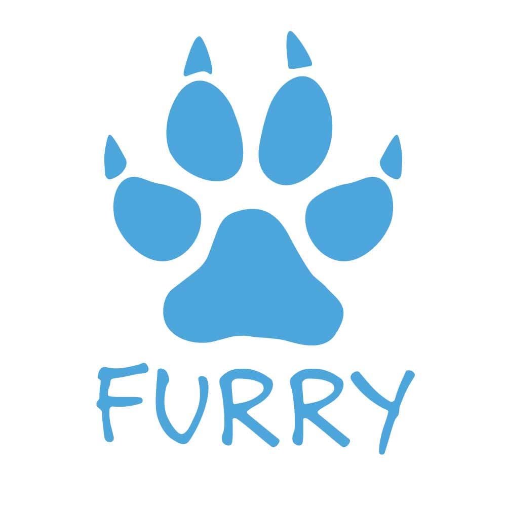 Canine Paw Print Furry Fandom Indoor Outdoor Vinyl Decal - Etsy