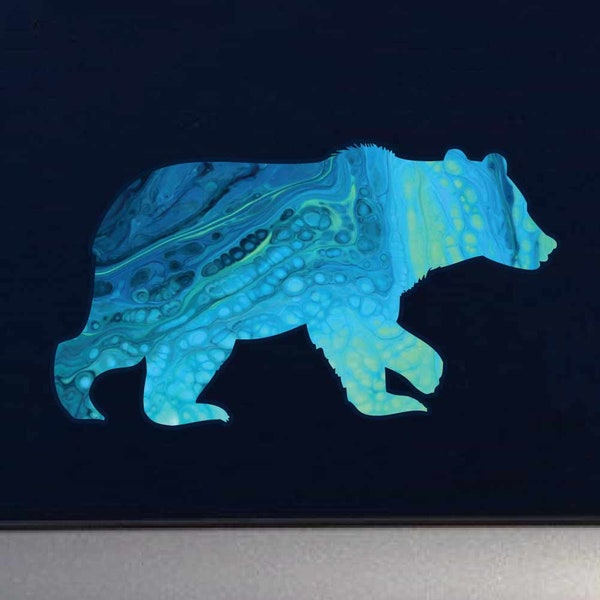 Paint Pouring Bear - Etsy