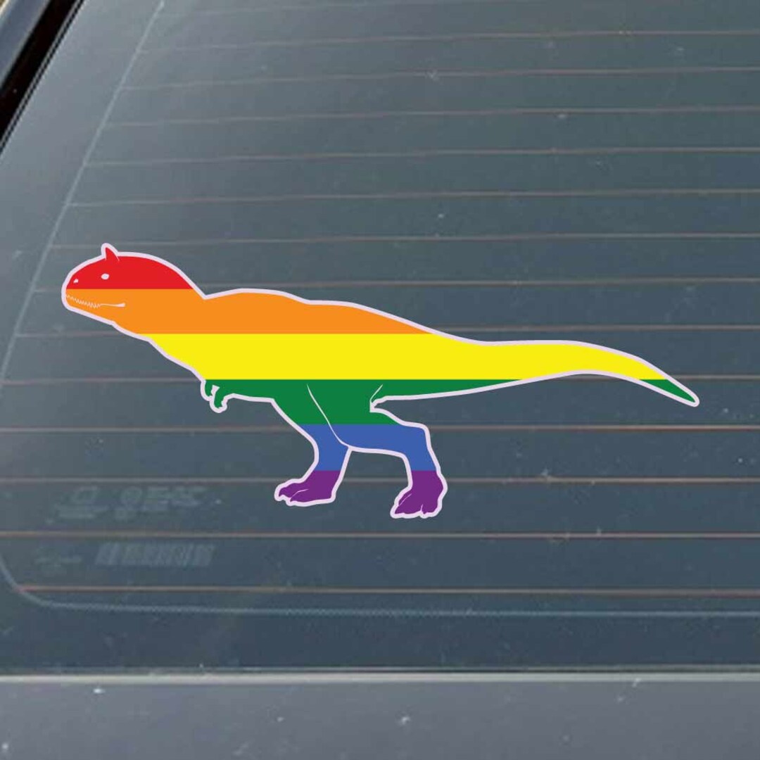 Carnotaurus Rainbow Flag - LGBTQ+ Pride - Indoor Outdoor Vinyl Decal - Etsy