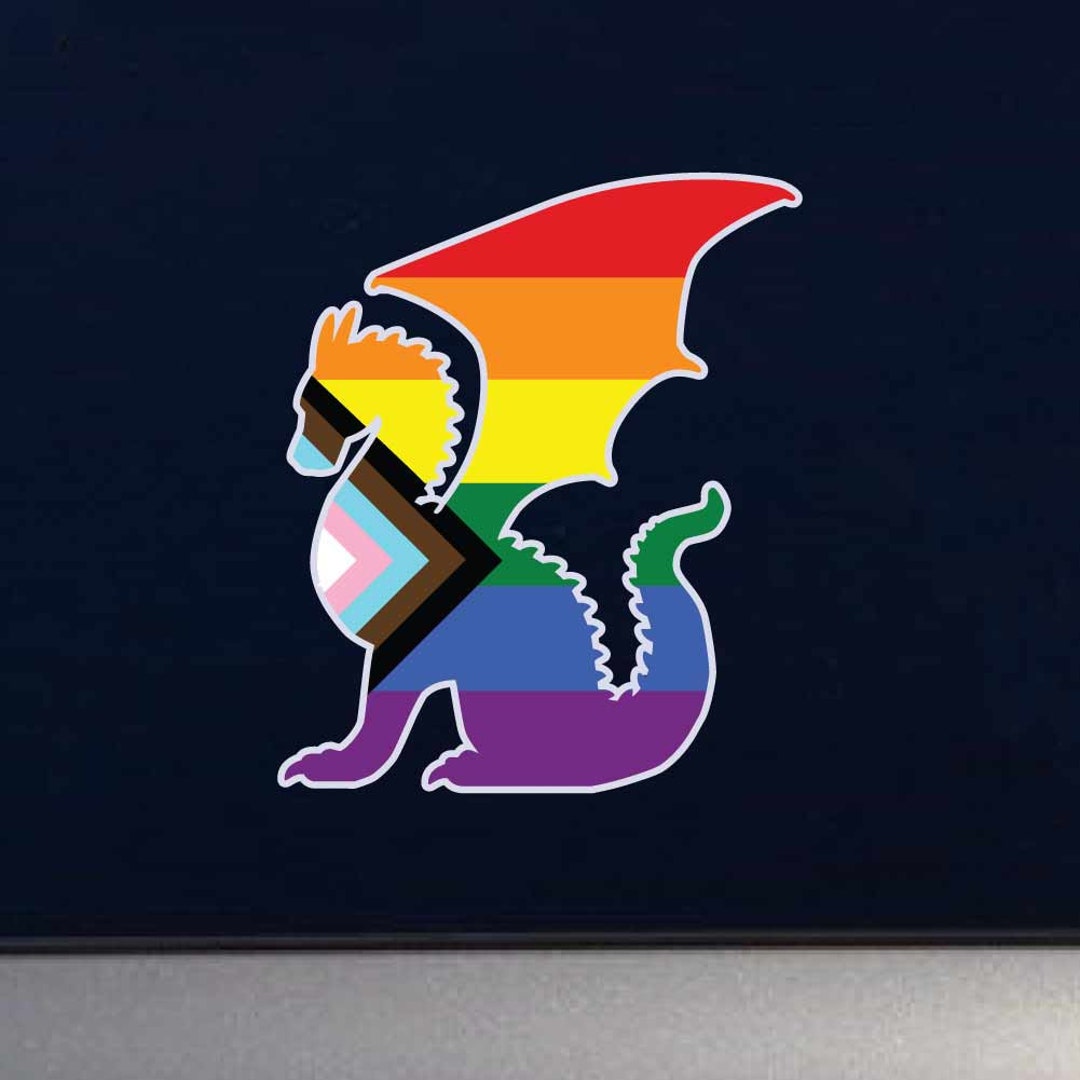 LGBT Pride Dragon Silhouette - Furry Fandom - Many Pride Flags ...