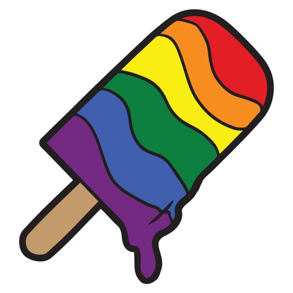 LGBT Rainbow Pride Ice Pop Icecream Hidden Pride Flag Many | Etsy