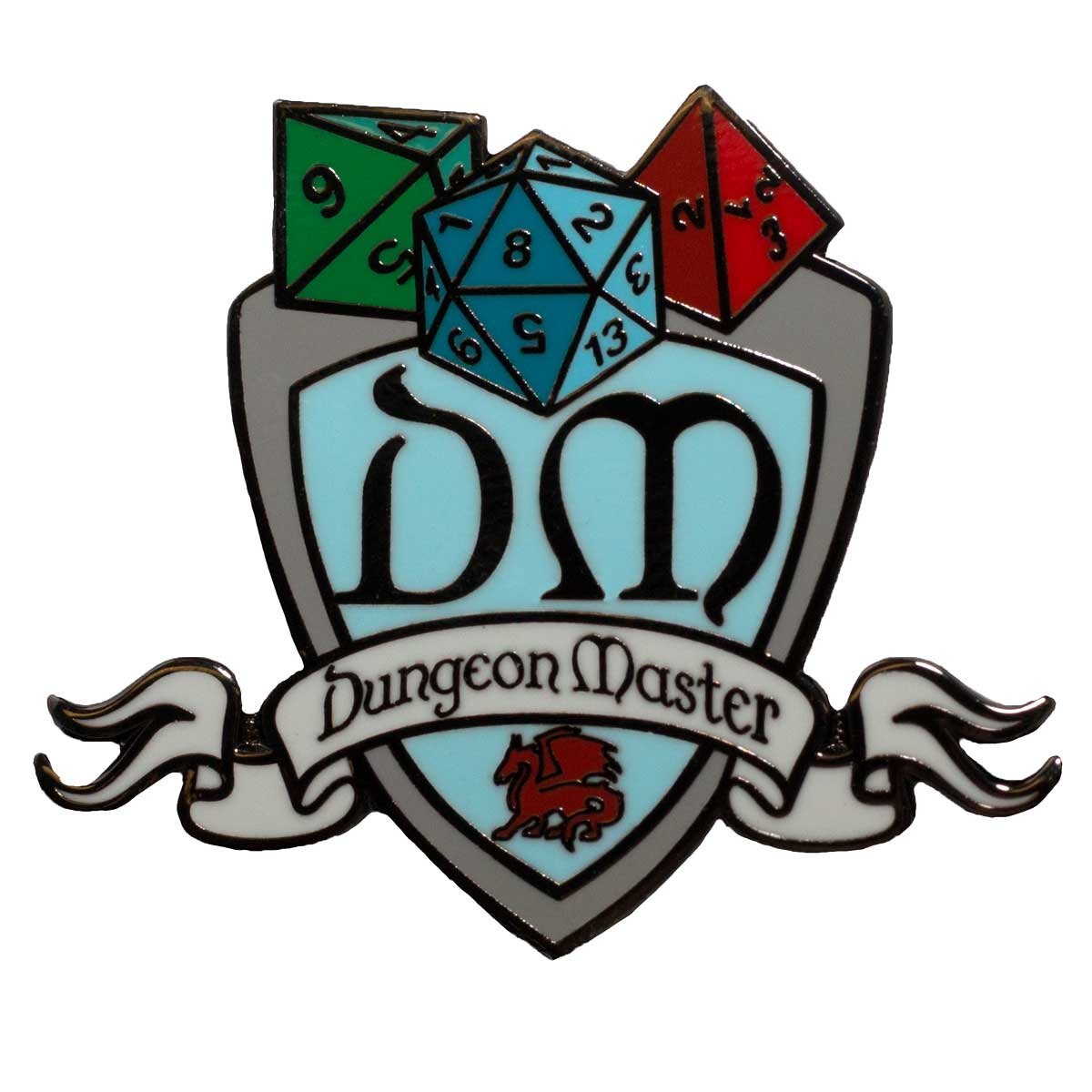 DM Dungeon Master Shield - 1.5" Enamel Pin, Great for Tabletop Gamers ...