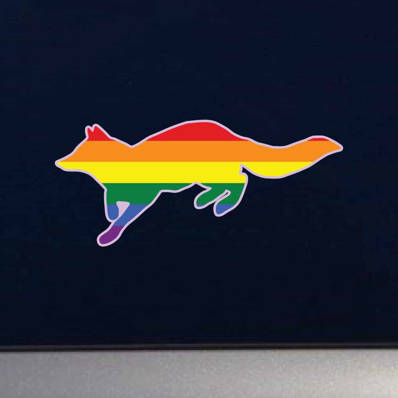 LGBT Pride Fox Silhouette Furry Fandom Many Pride Flags - Etsy