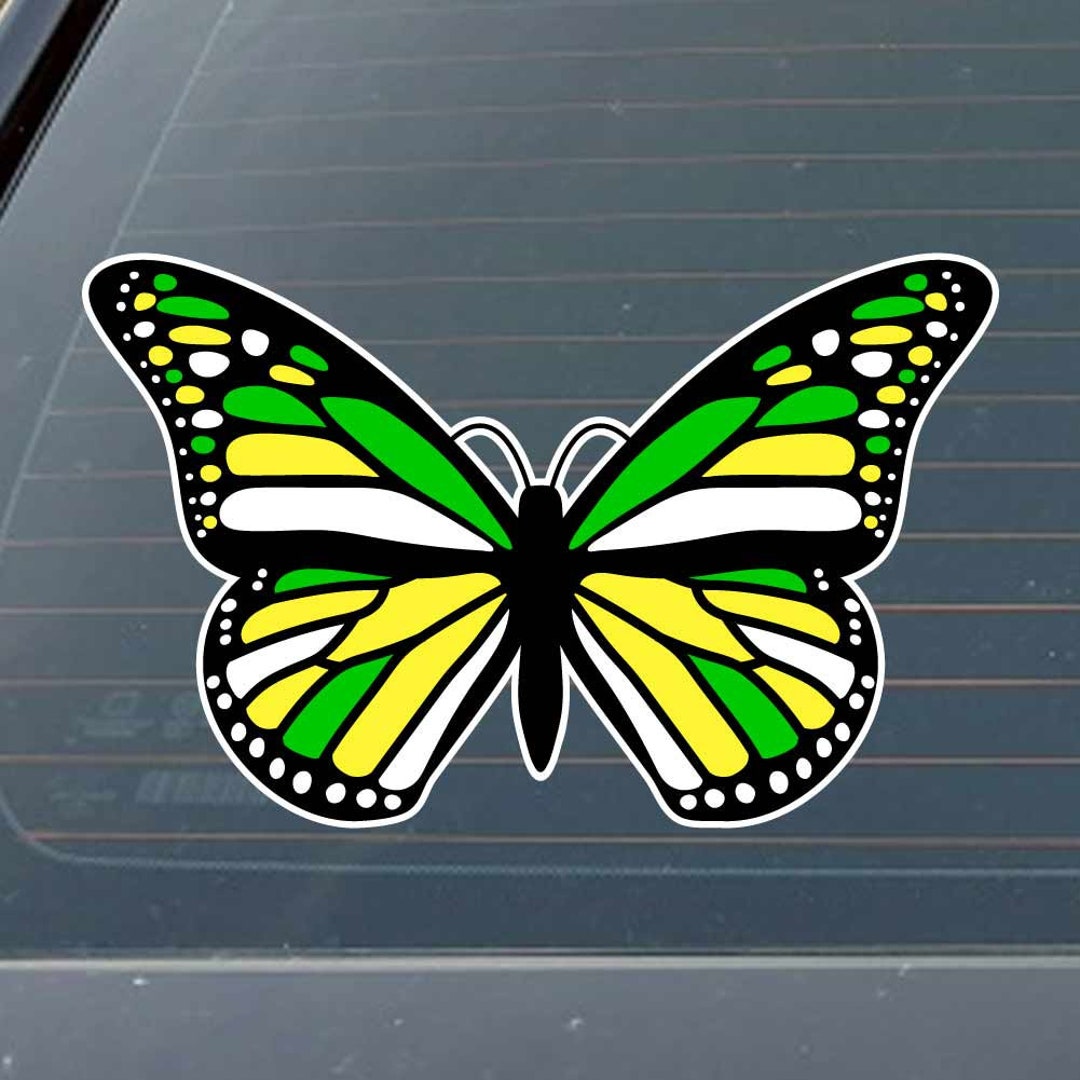 Metagender Monarch Butterfly, Hidden LGBTQIA Flag Indoor/outdoor Vinyl ...