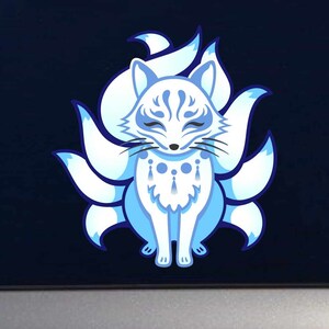 Handsome Japanese Kitsune - Indoor Outdoor Vinyl Decal - New Colors ...