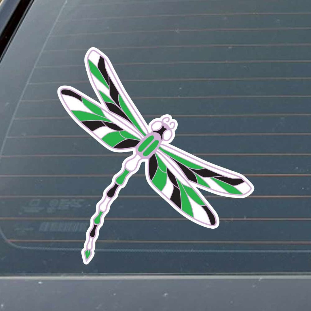 Neutrois Dragonfly, Hidden LGBTQIA+ Flag Indoor/outdoor Vinyl Decal - Etsy