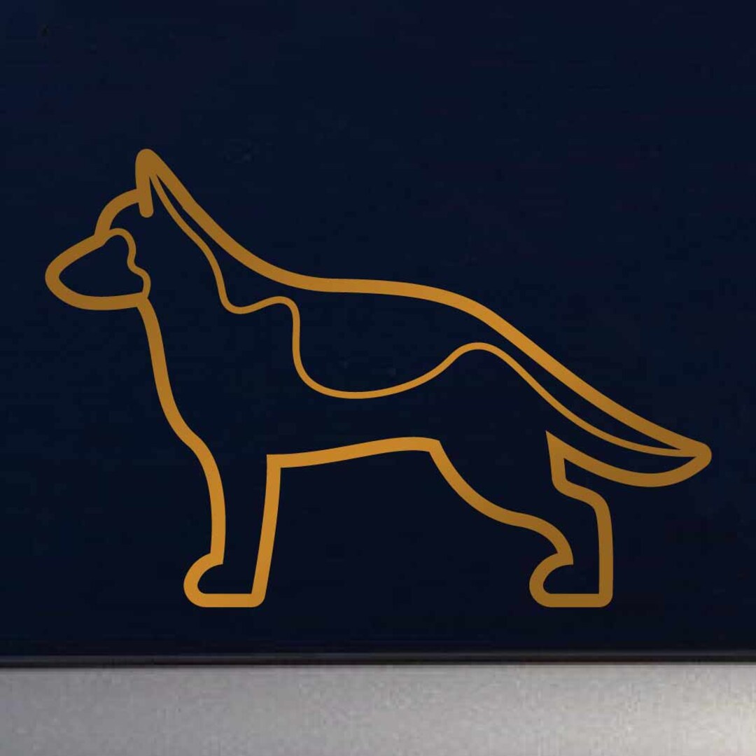 Simplistic Line German Shepherd Dog Breed Pride Decal - Multiple Sizes ...