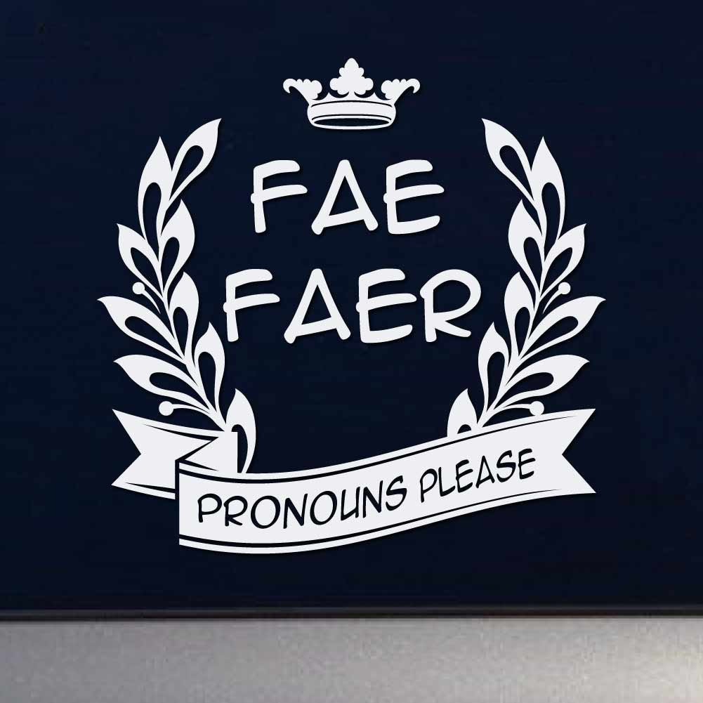Fae Faer Pronouns Please Vinyl Indoor Outdoor Decal - Etsy