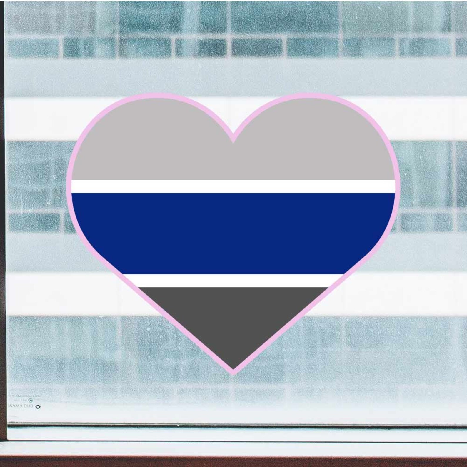 Greygender Heart LGBTQIA Pride Flag Full Color Static - Etsy