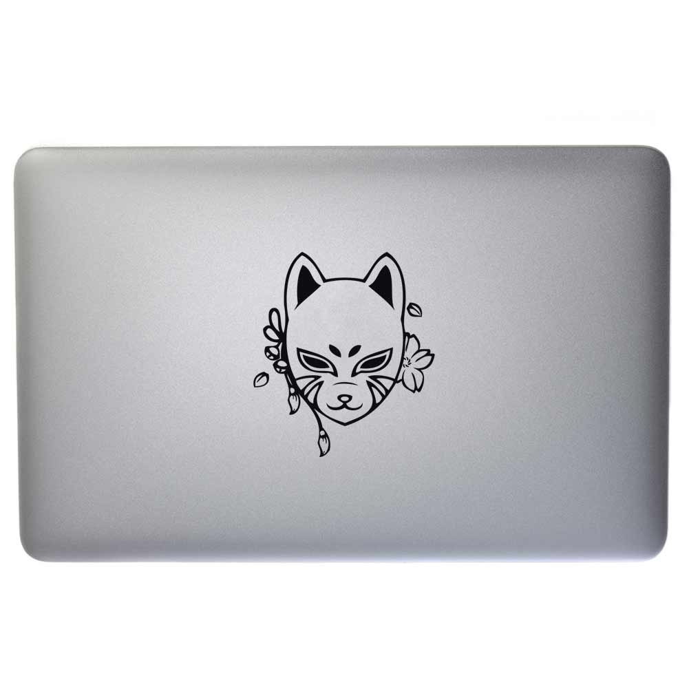 Kitsune Fox Mask With Cherry Blossoms Indoor Outdoor Vinyl | Etsy