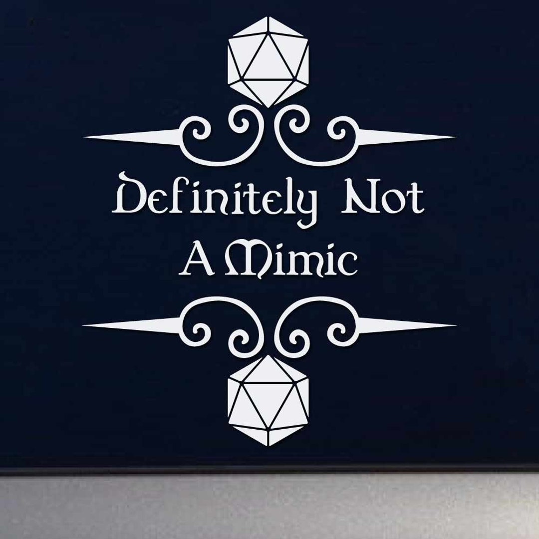 Definitely Not A Mimic D20 Dice - Table Top Rpg DND Themed Indoor ...