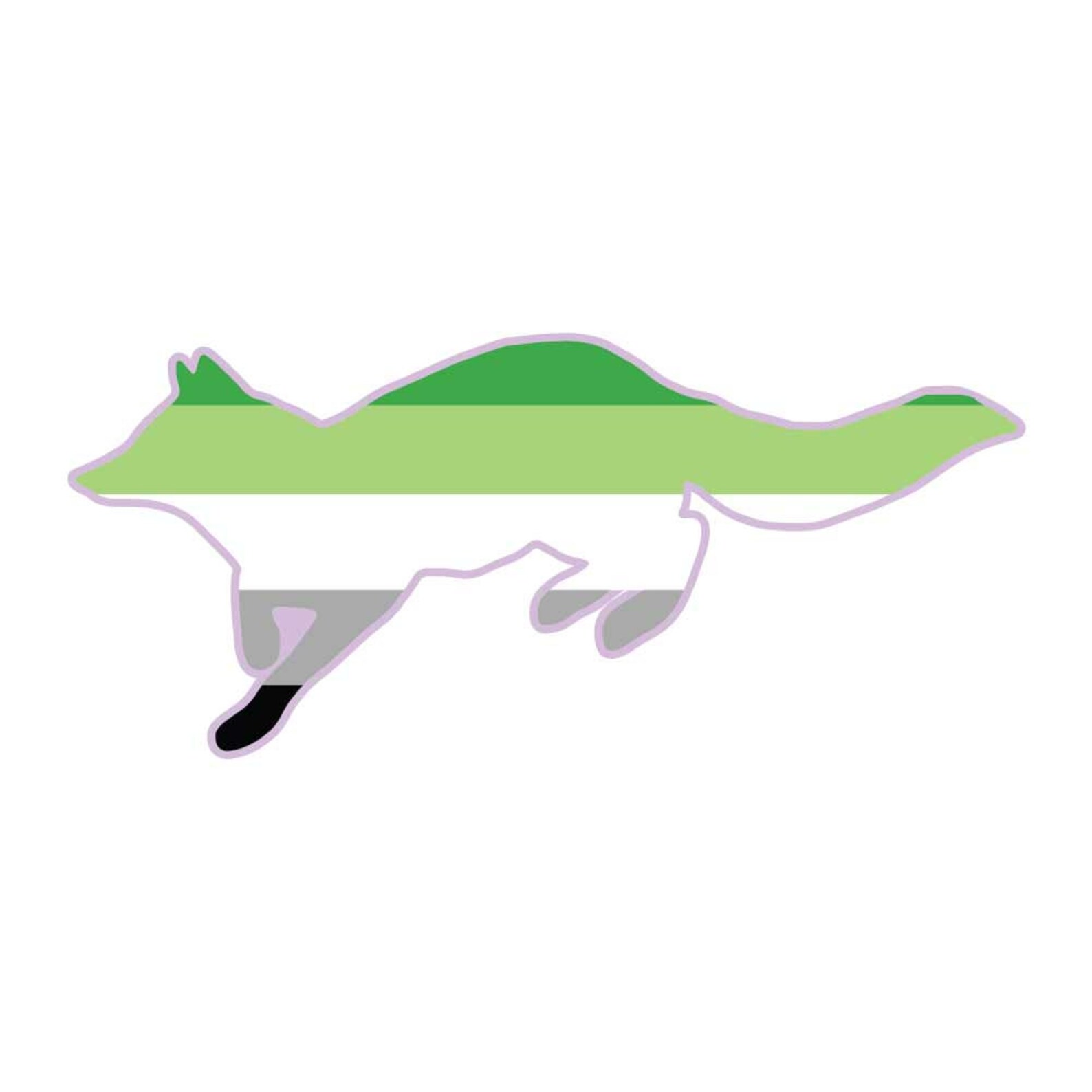 LGBT Pride Fox Silhouette Furry Fandom Many Pride Flags - Etsy