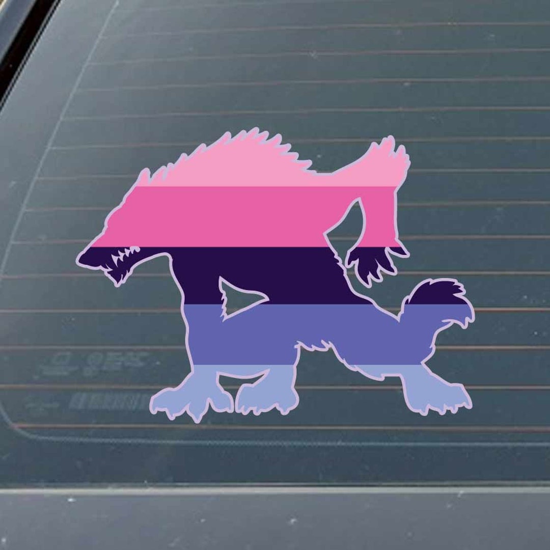 Omnisexual Werewolf, Therian Silhouette LGBTQIA+ Pride - Furry Fandom ...