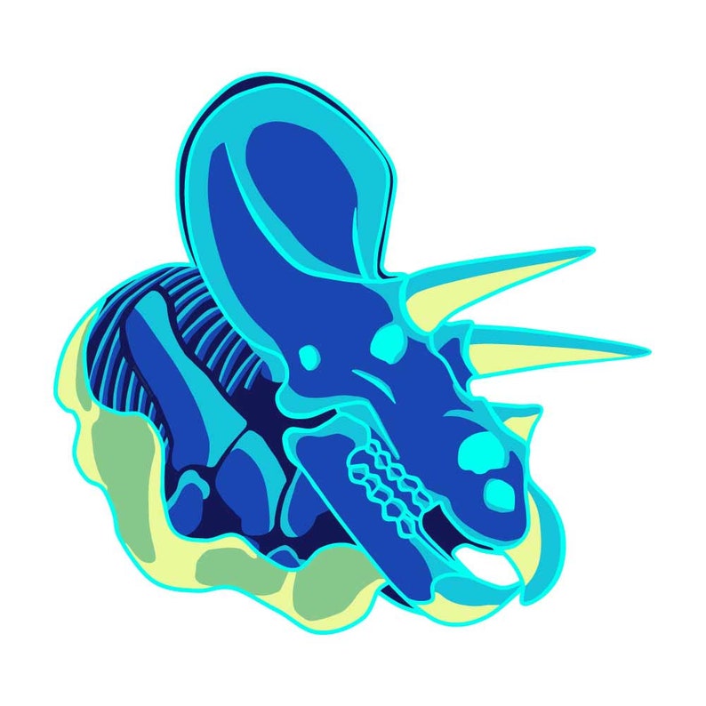 Trike Triceratops Skeleton With Goo Drips Multiple Colors | Etsy