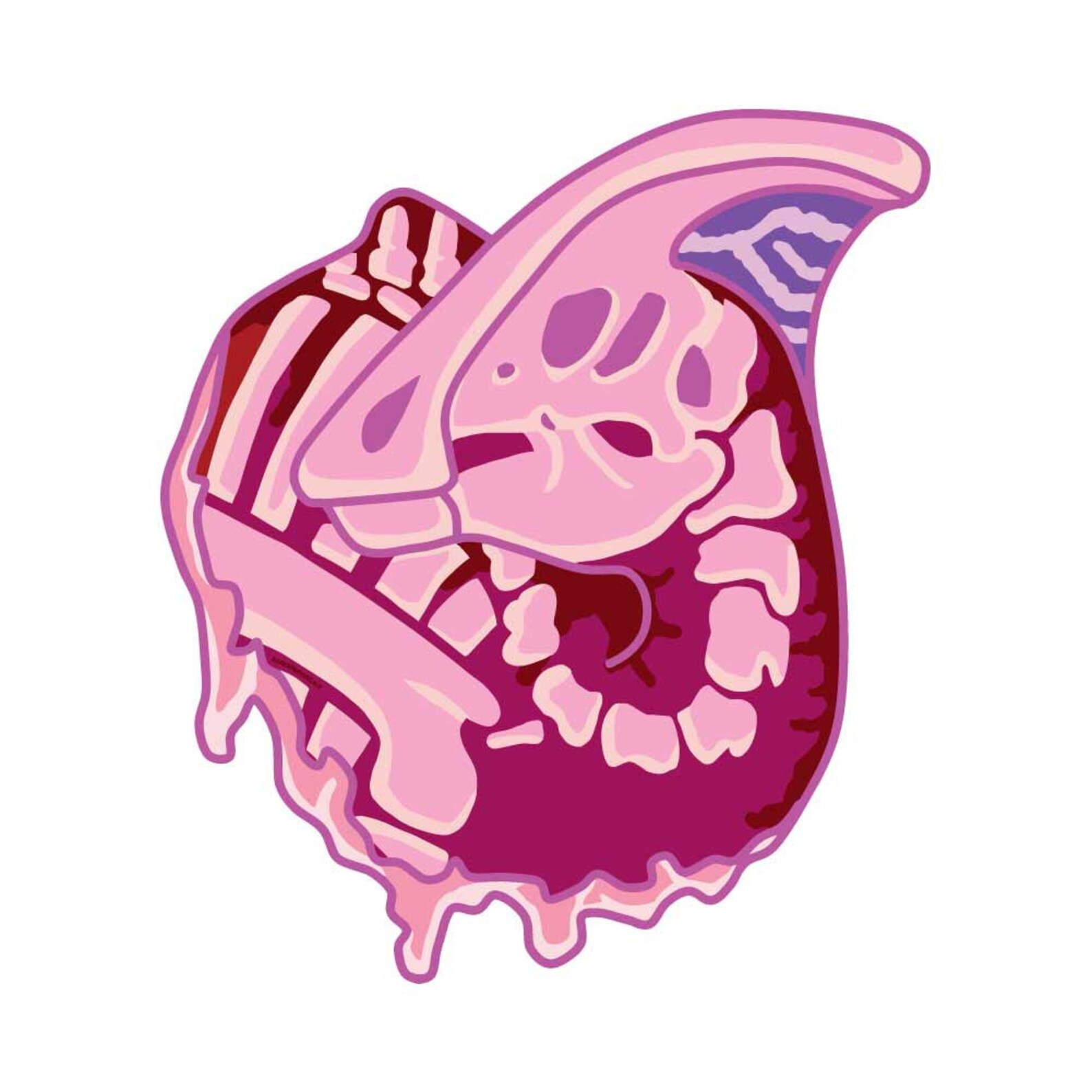 Parasaurolophus. Parasaur Skeleton With Goo Drips - Multiple Colors ...