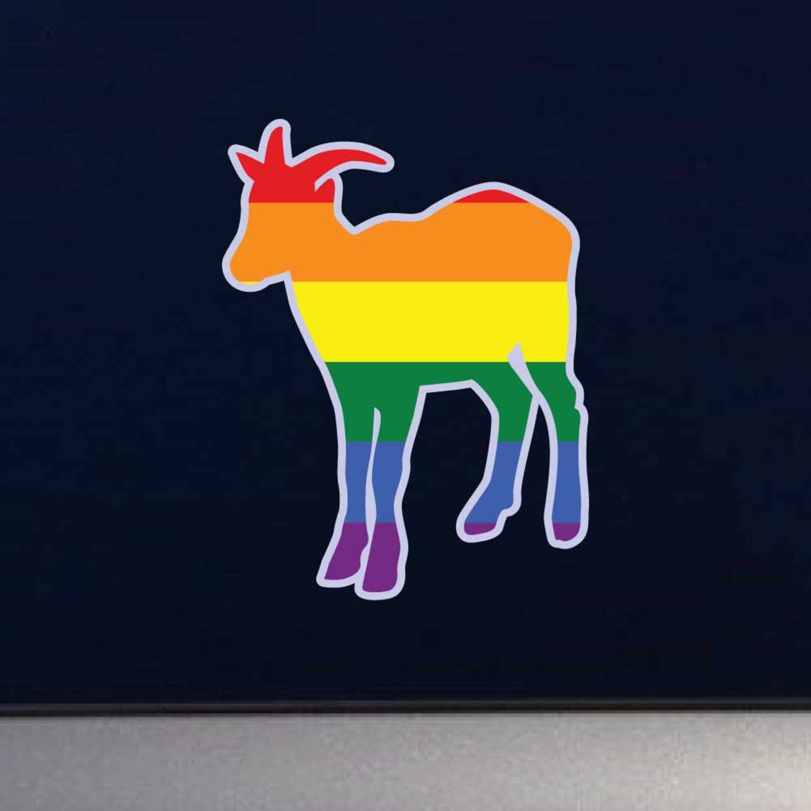 LGBT Pride Goat Silhouette Furry Fandom Many Pride Flags - Etsy
