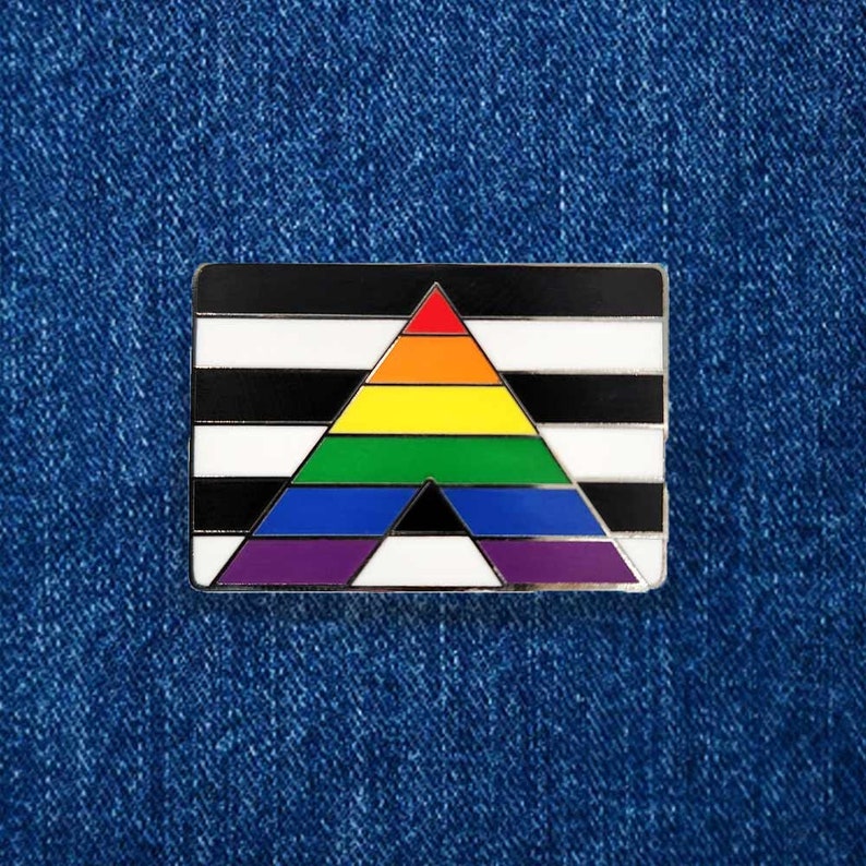Ally Flag LGBTQIA Ally Flag Enamel Pin 1.50 Wide - Etsy