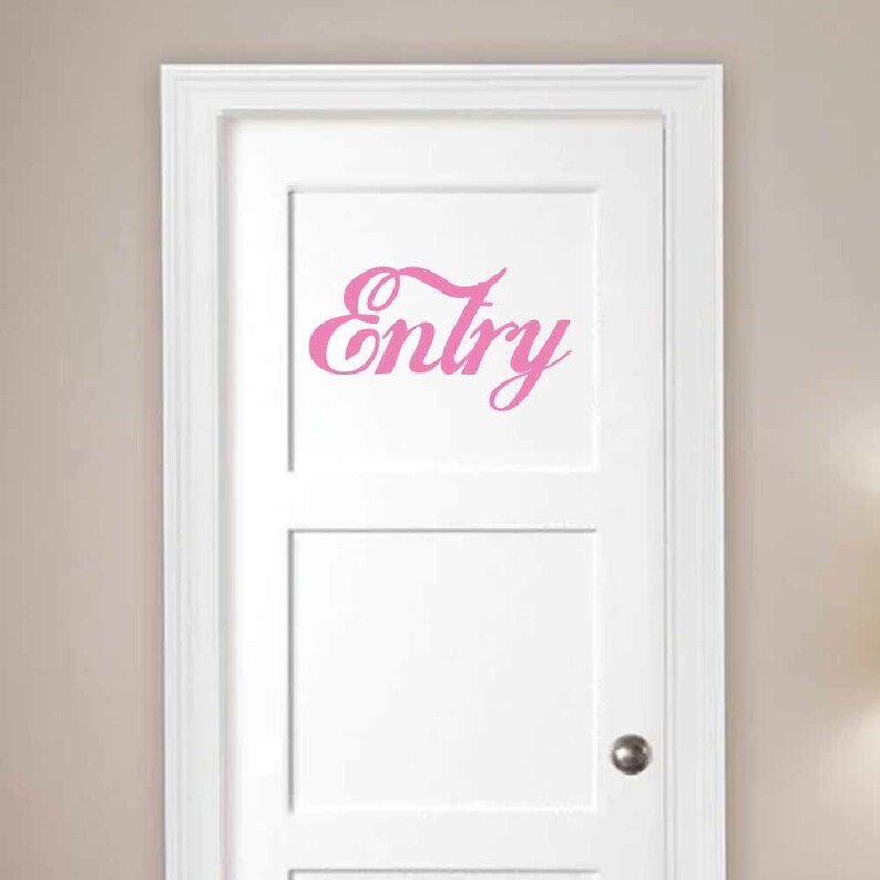 Entry Scripty Text Indoor Outdoor Vinyl Decal Multiple - Etsy