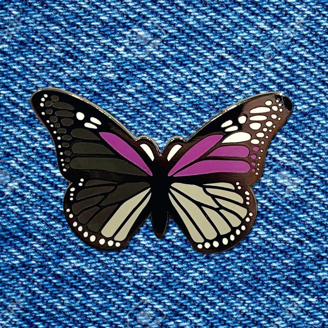 Demi-sexual Hidden Pride Flag Monarch Butterfly, 1.5 Inch Enamel Pin - Etsy