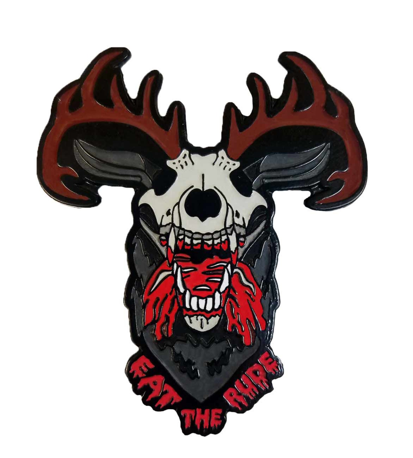 Eat the Rude Wendigo With Meat 1.5 Enamel Pin Great | Etsy