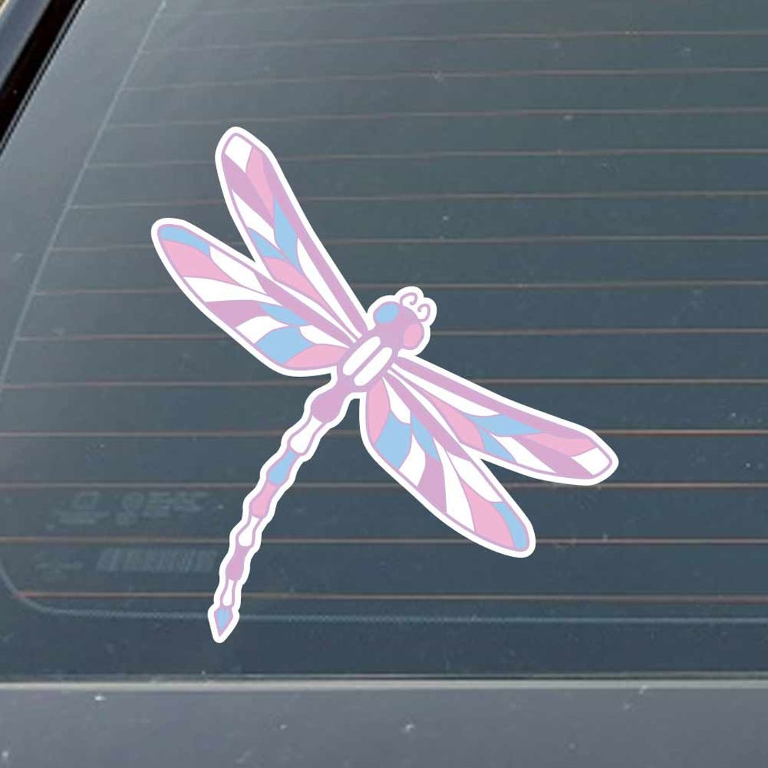 Bigender Dragonfly, Hidden LGBTQIA Flag Indoor/outdoor Vinyl Decal - Etsy