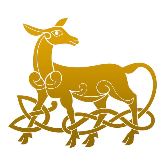 Celtic Knot Deer Doe Vinyl Indoor Outdoor Decal | Etsy