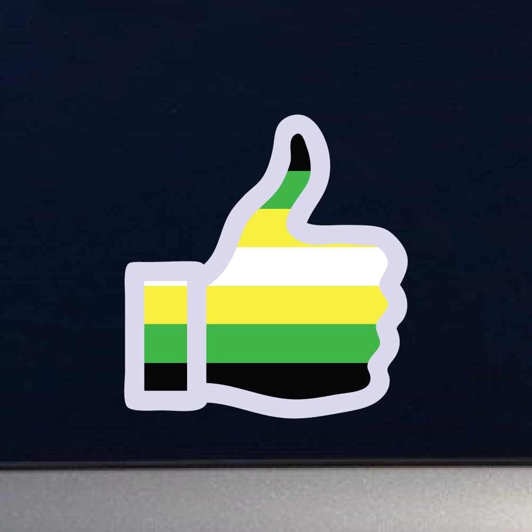 Metagender Thumbs up Like Button Hand Emoji - LGBTQ+ Flag - Indoor ...