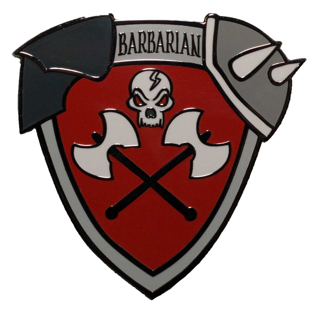 Barbarian Class Shield - 1.5" Enamel Pin, Great for Tabletop Gamers - Etsy