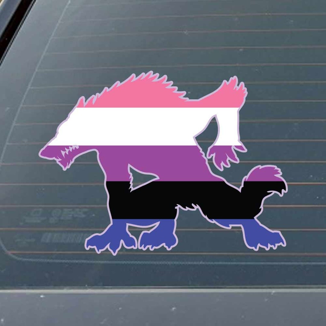 Genderfluid Werewolf, Therian Silhouette LGBTQIA+ Pride - Furry Fandom ...