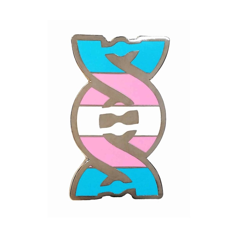 Transgender DNA Pride Flag Born This Way Enamel Pin - Etsy