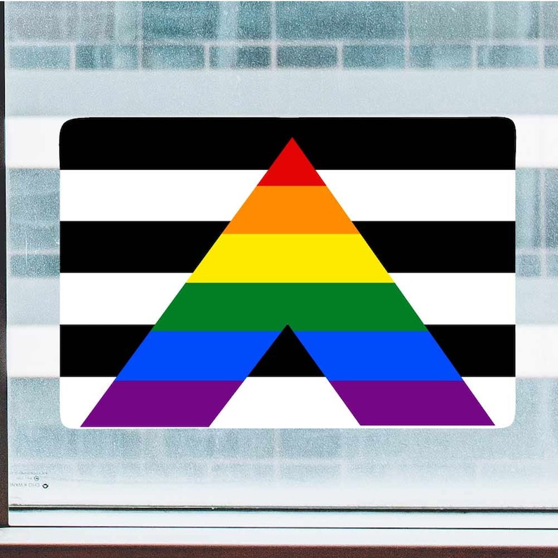 Ally Flag LGBTQIA Pride Flag Full Color Static Window - Etsy