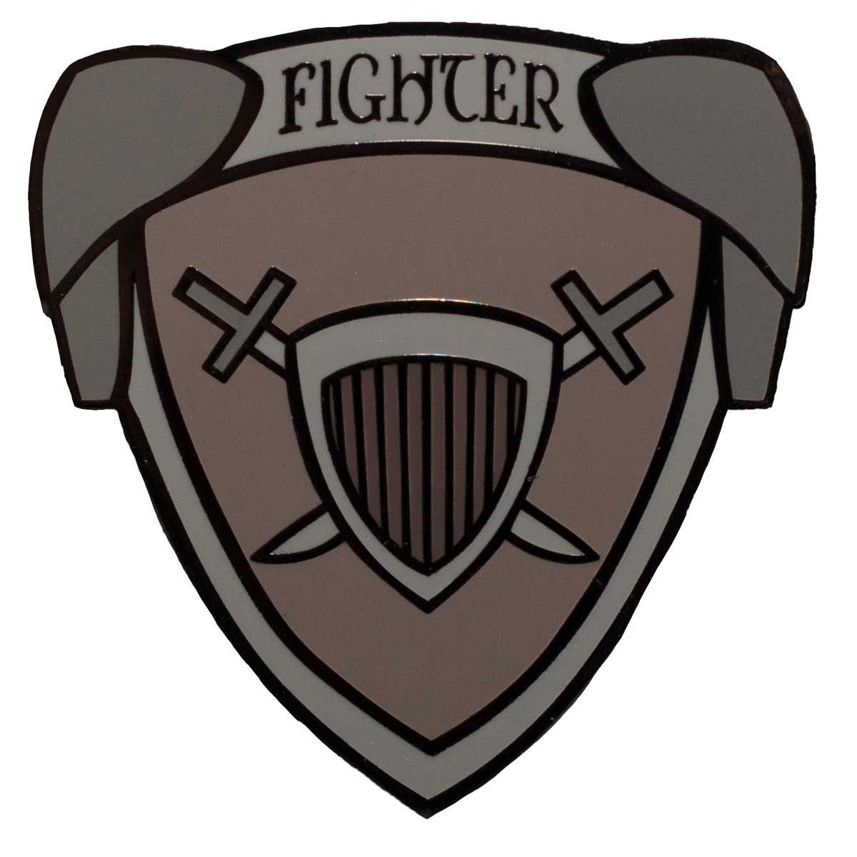Fighter Class Shield 1.5 Enamel Pin Great for | Etsy