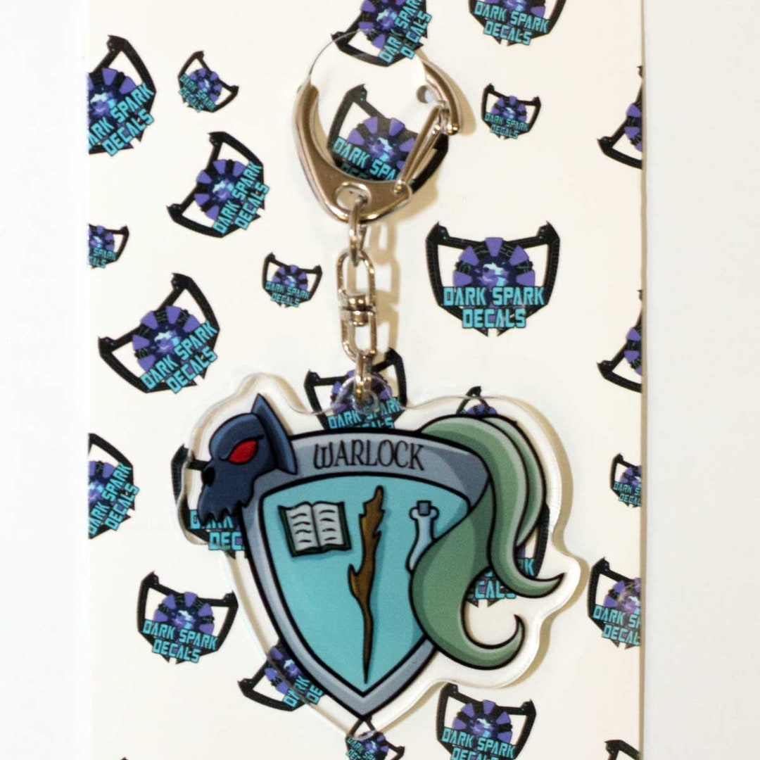 Warlock Class Shield 2" Acrylic Keychain, Great for Tabletop Gamers - Etsy
